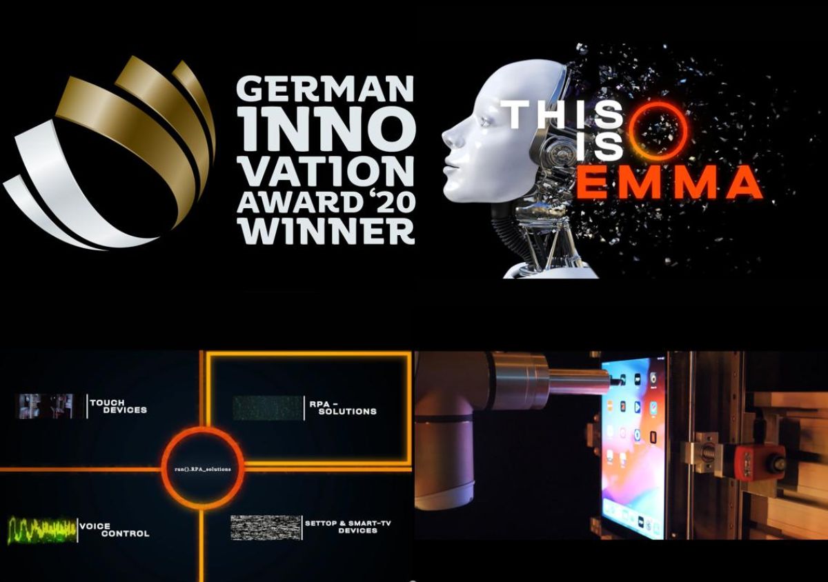 RPA made in Germany - EMMA ist WINNER des German Innovation Award 2020