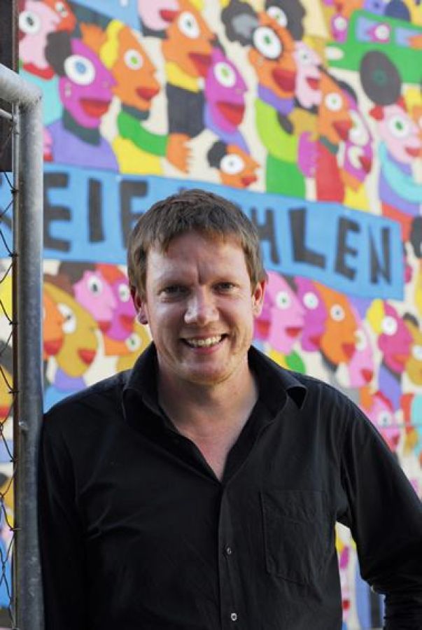 Künstler Michael Fischer-Art präsentiert sein Einheitsdenkmal für Leipzig