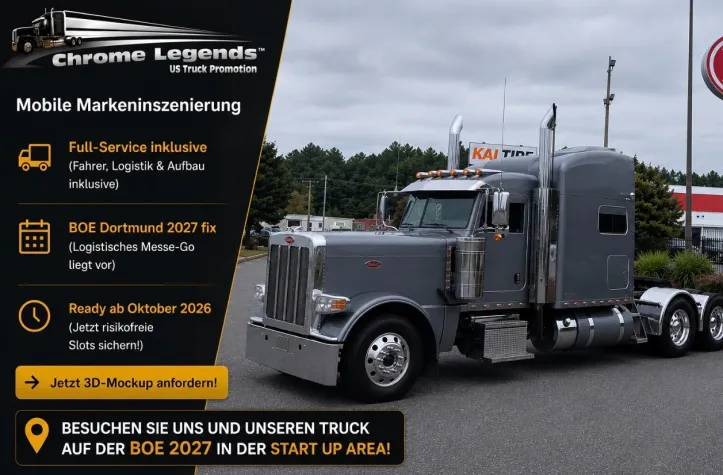 Chrome Legends™ US Truck Roadshows ab Oktober 2026: live auf der BOE 2027