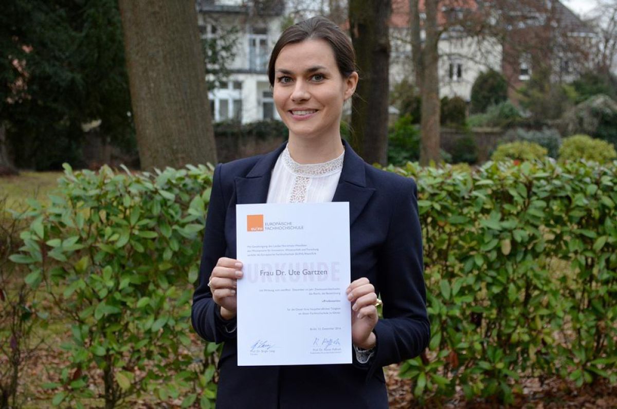 Dr. Ute Gartzen zur Professorin an der EUFH berufen: