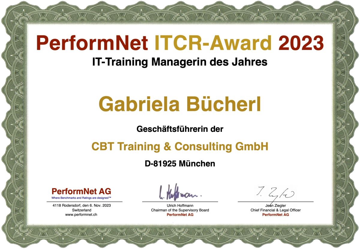 Der PerformNet ITCR-Award 2023 geht an Gabriela Bücherl - openPR