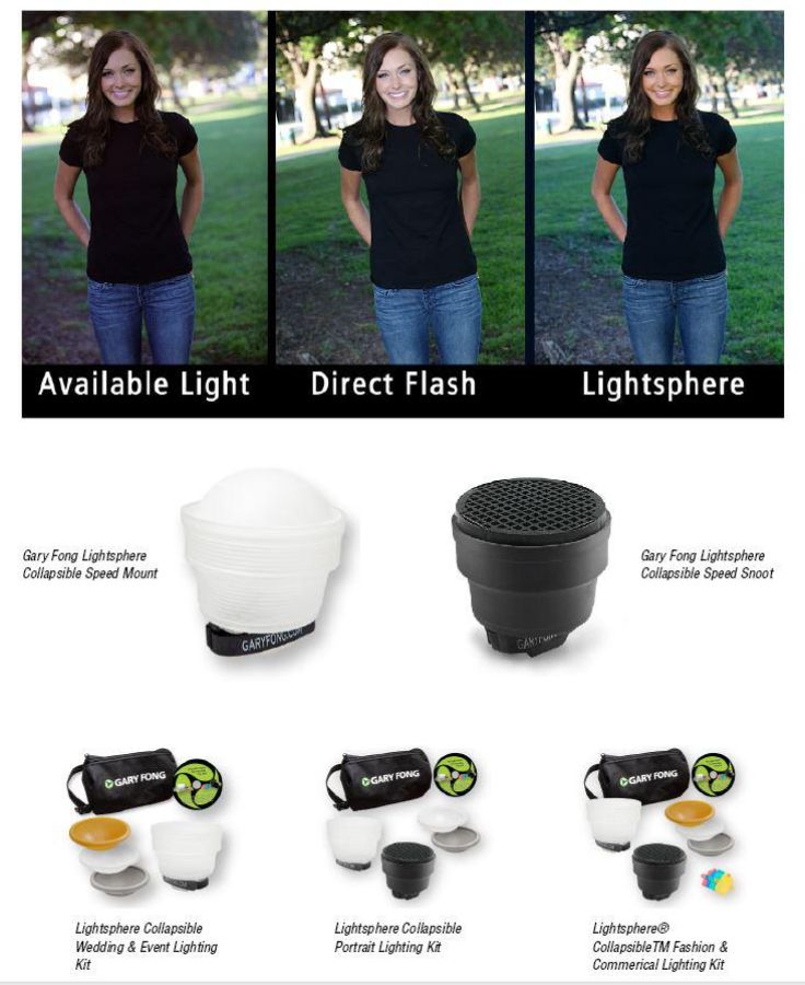 Die neuen Gary Fong Lightsphere Collapsible Speed, Speed Snoot und ...