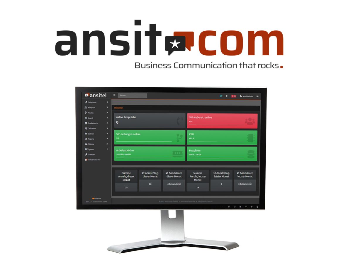 ansit-com GmbH mit neuem Auftritt und neuer Software für IP Telefonanlage