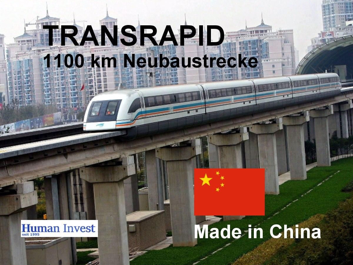 Transrapid Neubaustecke in China (1100 km) wird bereits 2020 ...