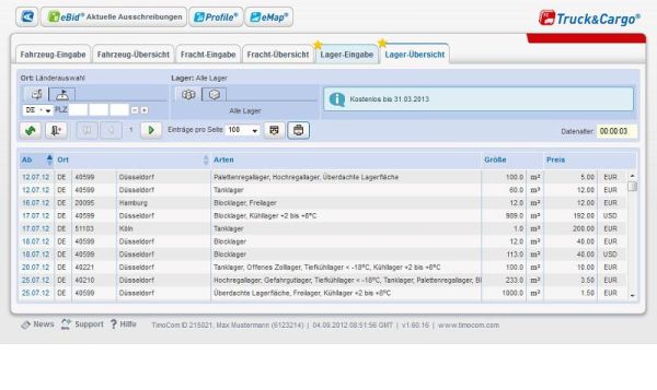 TimoCom präsentiert Europas größte Lagerbörse - openPR