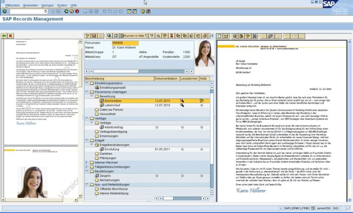 xft personnel file, die digitale Personalakte für SAP, auf der Personal ...
