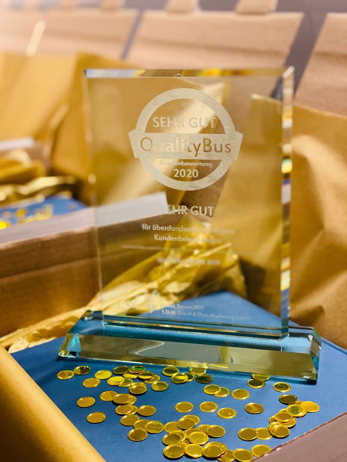 QualityBus Award 2020 - Auszeichnung der besten Busreiseveranstalter
