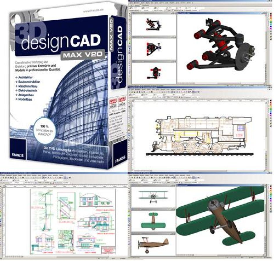 FRANZIS: DesignCAD 3D MAX V20 als CAD Konstruktions-Komplettlösung