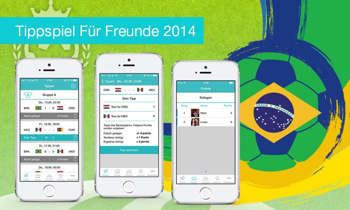 Tippspiel-App für Facebook Freunde pünktlich zur WM