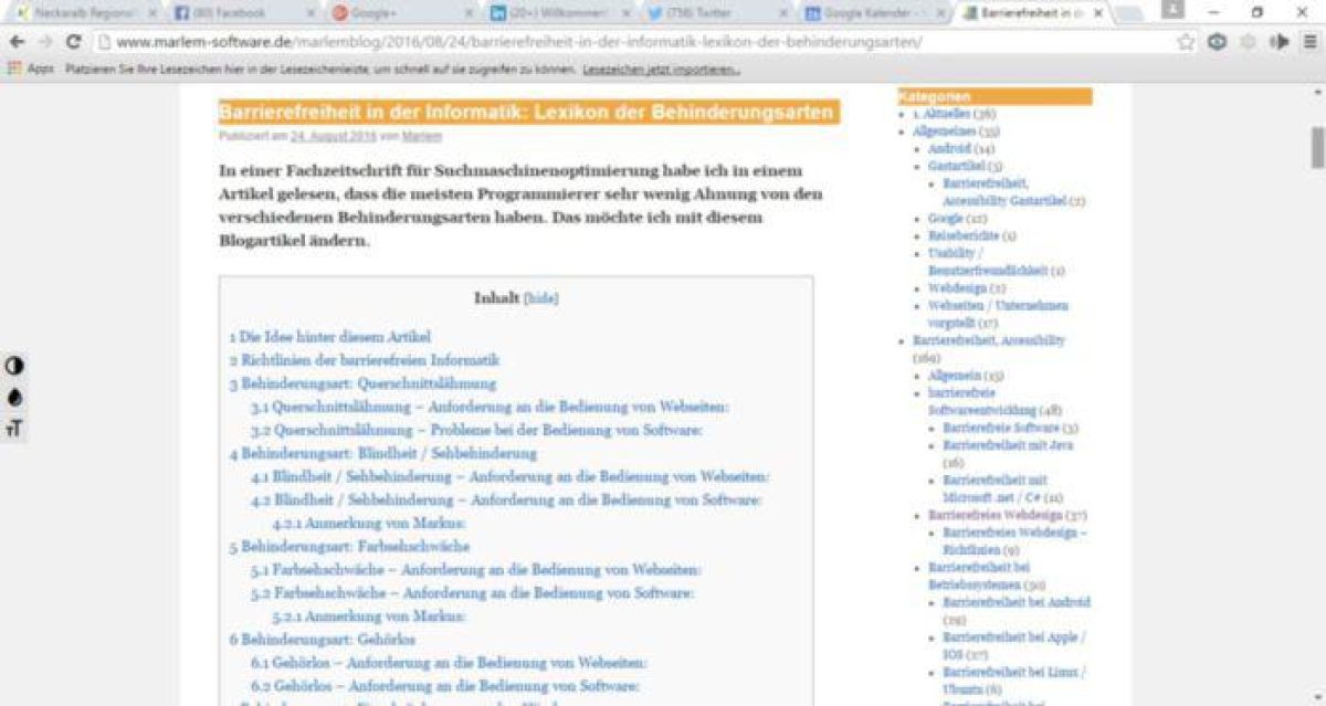 Barrierefreiheit in der Informatik – Lexikon der Behinderungsarten aus ...