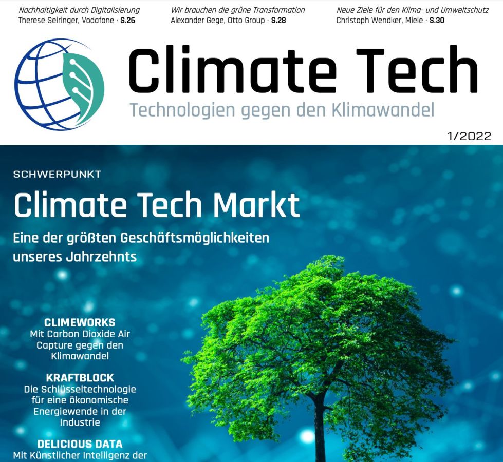 Das erste Climate Tech Magazin (Technologien gegen den Klimawandel) ist ...