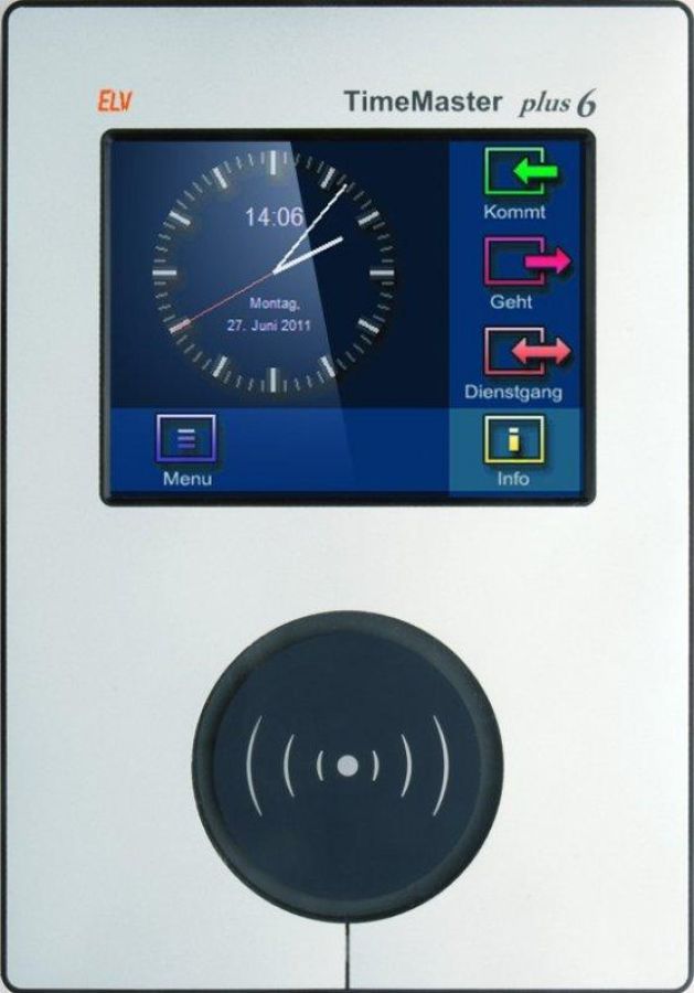 Neues Terminal plus6 mit LAN-Anschluss und Auslesen per USB-Stick zur Zeiterfassung ELV ...