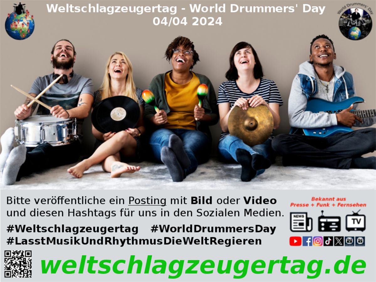 Am 04. April ist der Internationale Weltschlagzeugertag / World ...