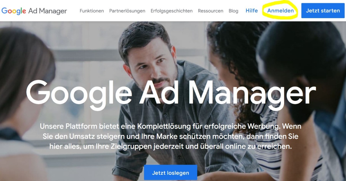 Google Ad Manager Login finden ᐅ Anleitung mit Link